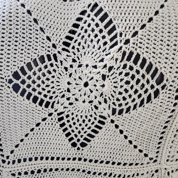Handmade | Bedding | Granny Square Afghan Crochet Victorian Style ...